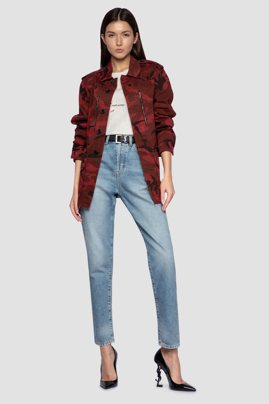 Футболка SAINT LAURENT купить в Москве за 12600 рублей (Пол: женский ...